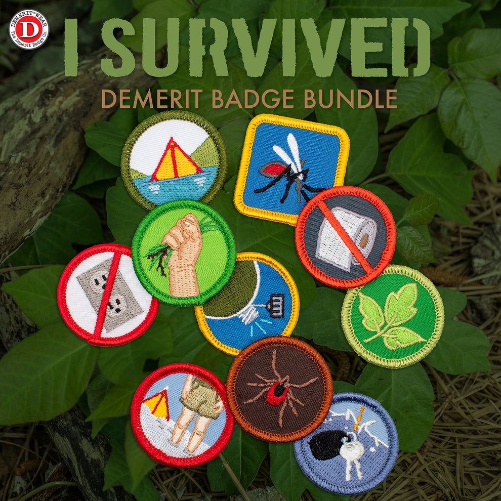 I Survived – Outdoor Bundle | Demerit Wear - The Demerit Badge Co.